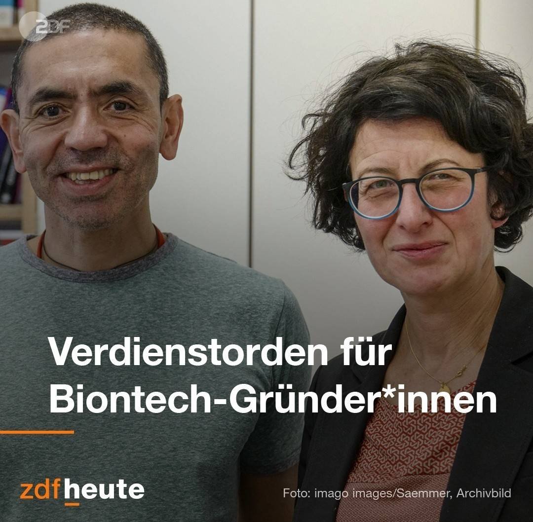BioNTech Vorstand Uğur Şahin wird mit dem Bundesverdienstkreuz geehrt ...